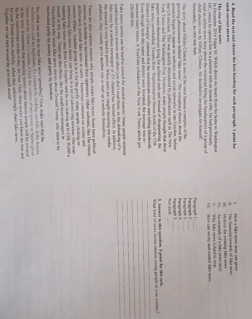 4 Read the text and choose the best heading | StudyX