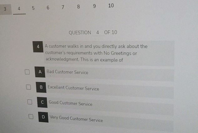 A customer walks in and you directly ask