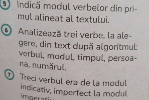 5 Indic modul verbelor din primul alineat al | StudyX