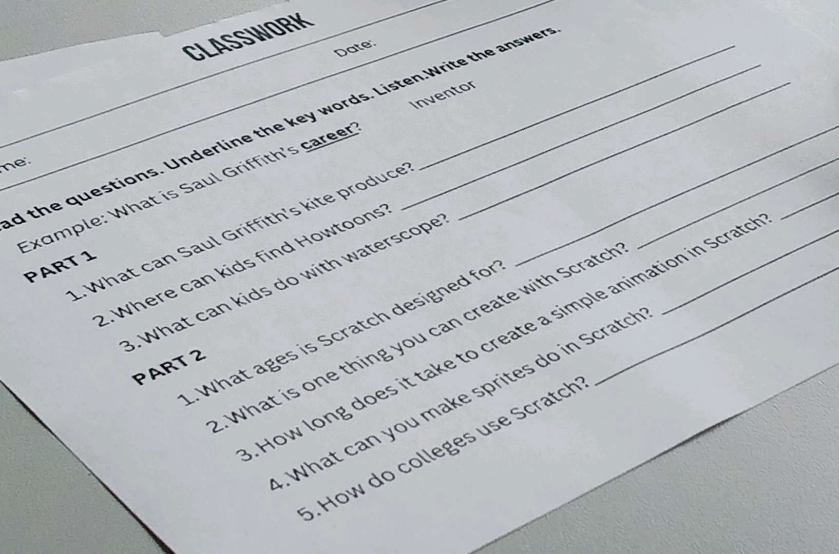 Read the questions Underline the key words | StudyX