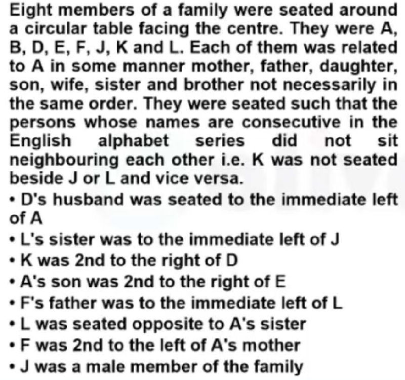 Eight members of a family were seated around | StudyX