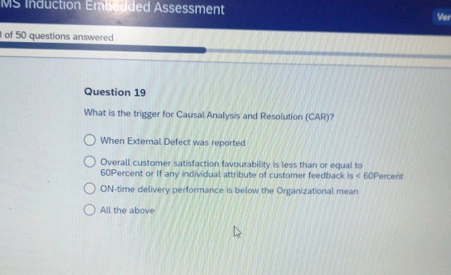 Question 19 What is the trigger for Causal | StudyX
