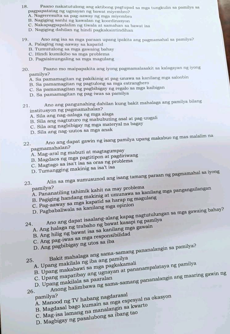 18 Paano nakatutulong ang aktibong pagtupad | StudyX