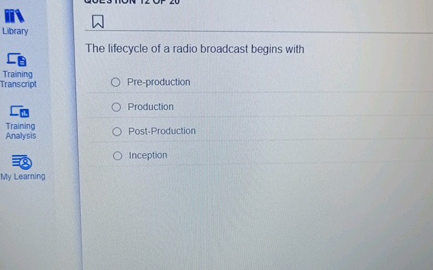 The lifecycle of a radio broadcast begins | StudyX