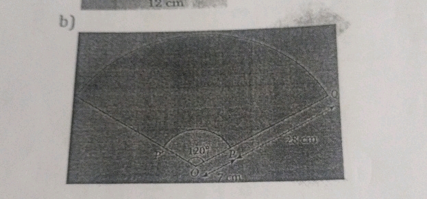 b)The diagram shows a sector OAPB of a | StudyX