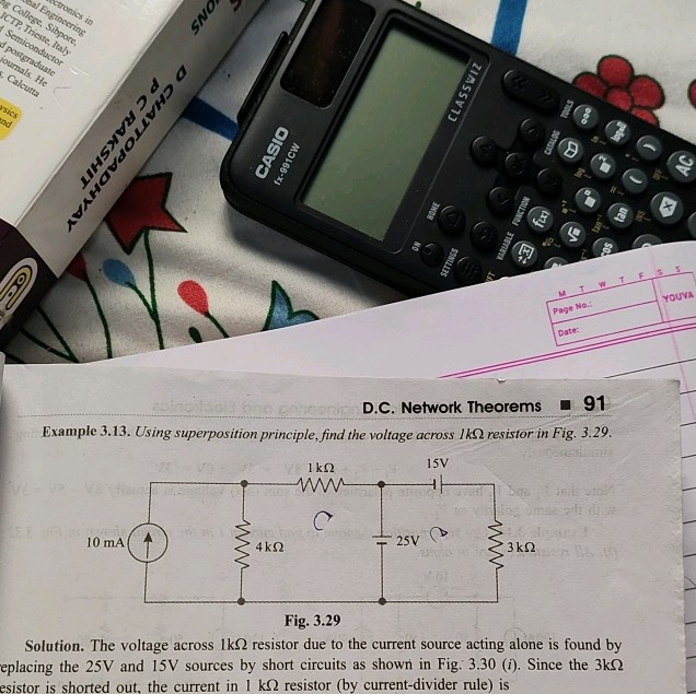 Example 313 Using superposition principle | StudyX