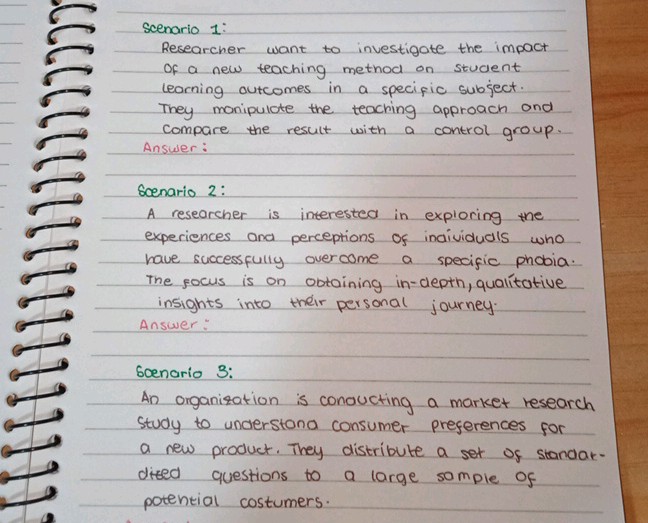 Scenario 1 Researcher want to investigate | StudyX