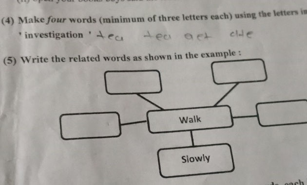 (4) Make four words (minimum of three | StudyX