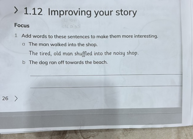 1 Add words to these sentences to make them | StudyX