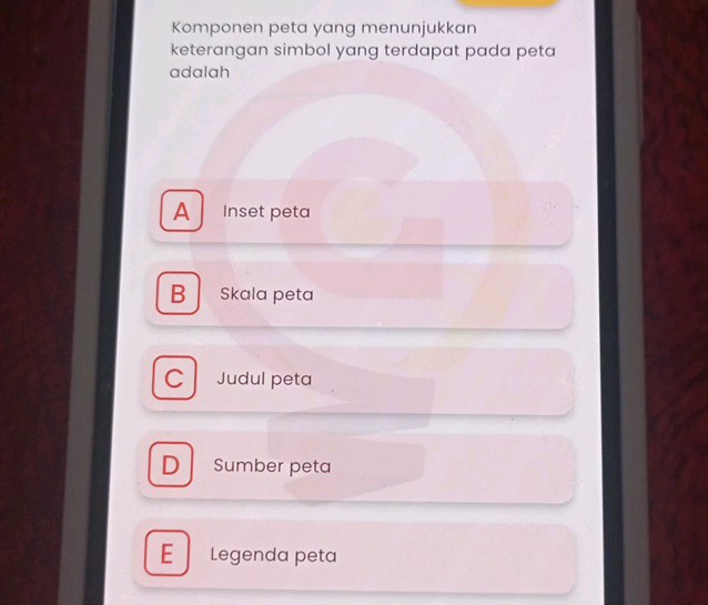 Komponen peta yang menunjukkan keterangan | StudyX