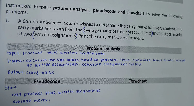 Instruction Prepare problem analysis | StudyX