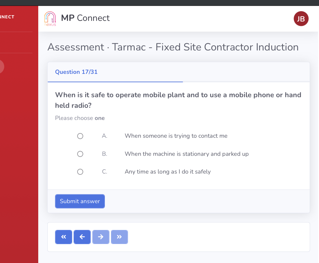 When is it safe to operate mobile plant and | StudyX