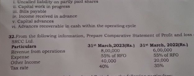 32 From the following information Prepare | StudyX