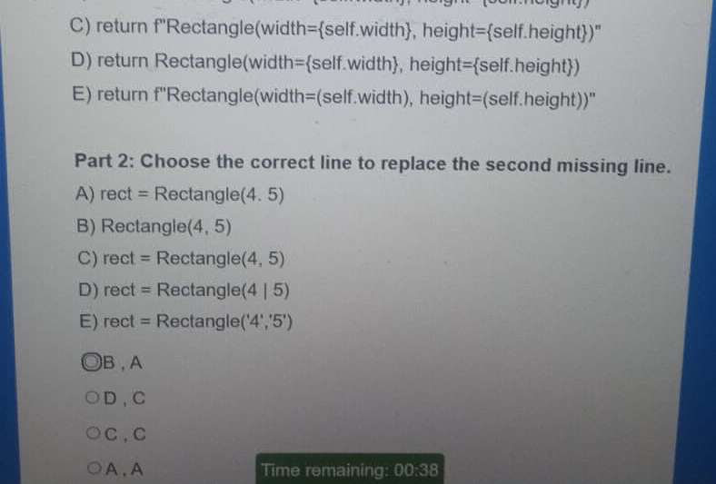 Part 2 Choose the correct line to replace | StudyX