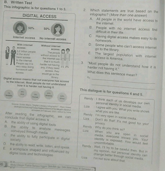 B Written Test This infographic is for | StudyX