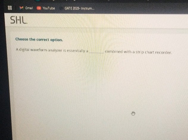 Choose the correct option A digital waveform | StudyX