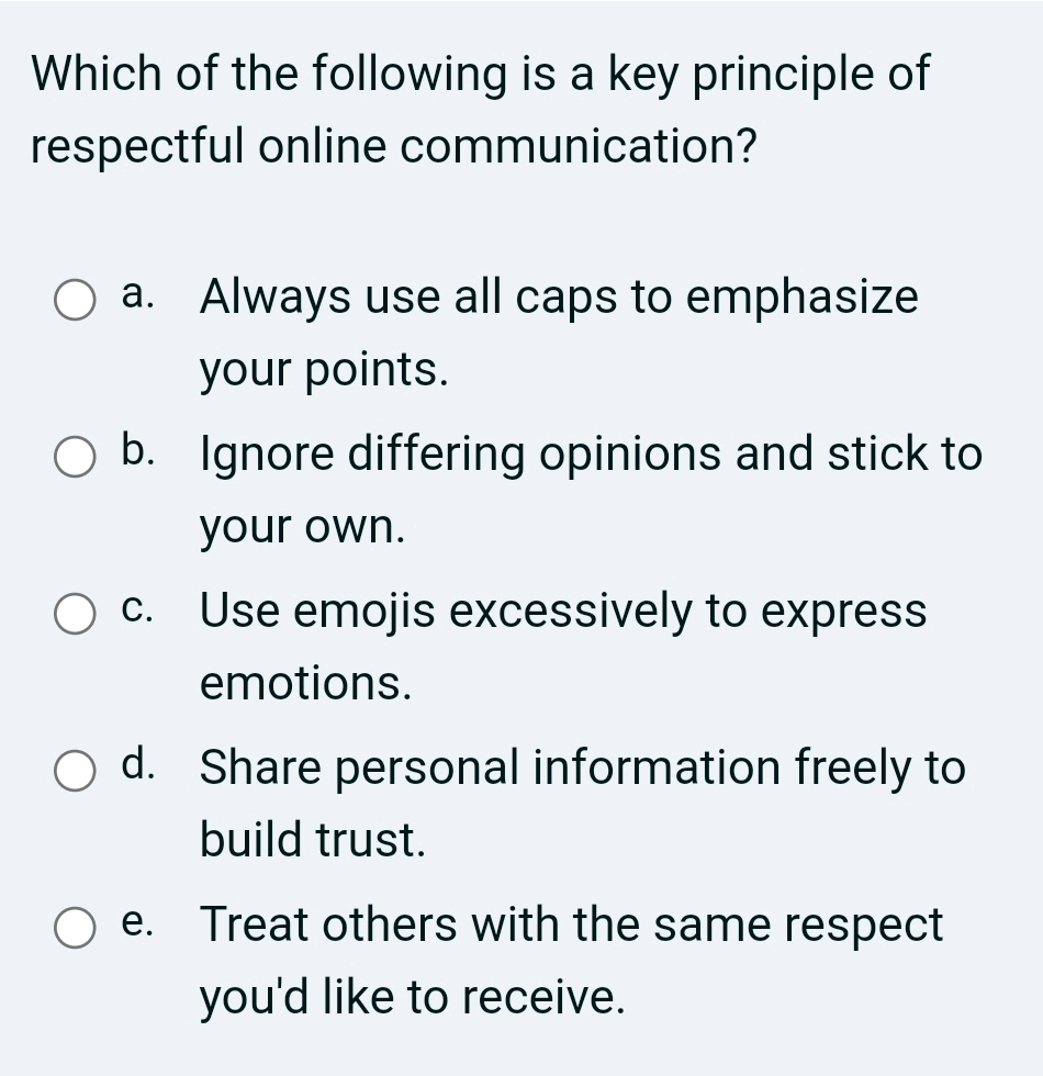 Which of the following is a key principle of | StudyX