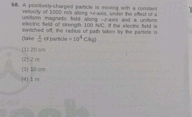 68 A positively-charged particle is moving | StudyX