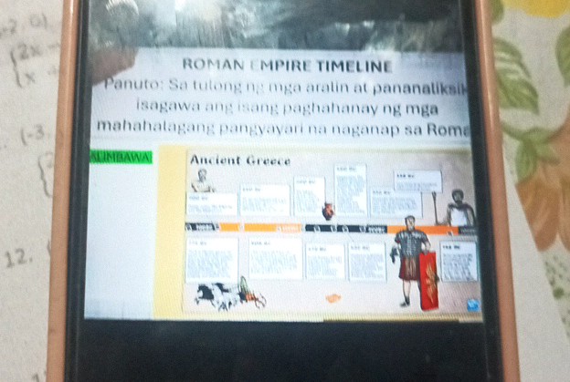 ROMAN EMPIRE TIMELINE Panuto Sa tulong ng