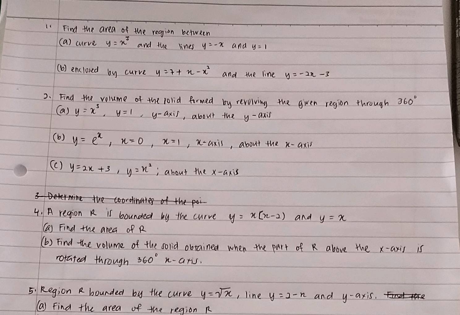 11 Find the area of the region between (a) | StudyX