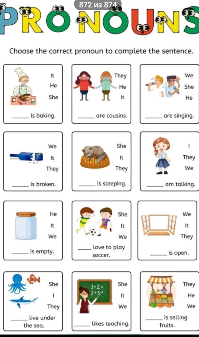 Choose the correct pronoun to complete the | StudyX