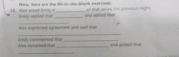 Now here are the fill-in-the-blank exercises