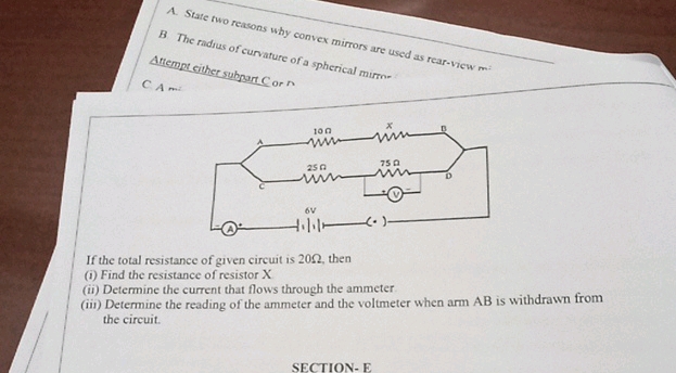 If the total resistance of given circuit is | StudyX