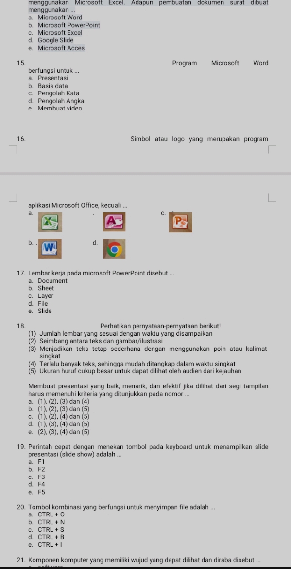 15 menggunakan Microsoft Excel Adapun | StudyX