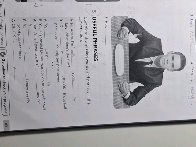 Complete the missing words and phrases in | StudyX