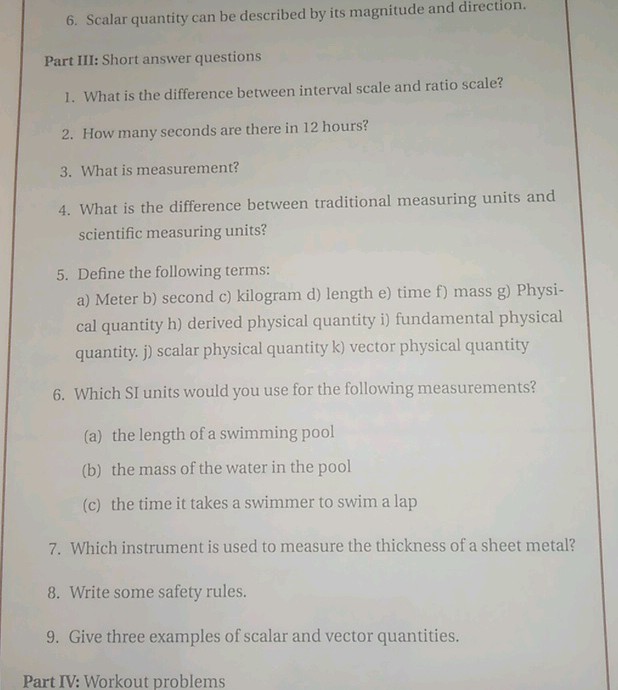 6 Scalar quantity can be described by its | StudyX