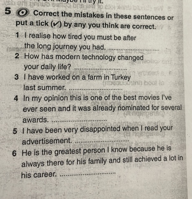 5 Correct the mistakes in these sentences or | StudyX