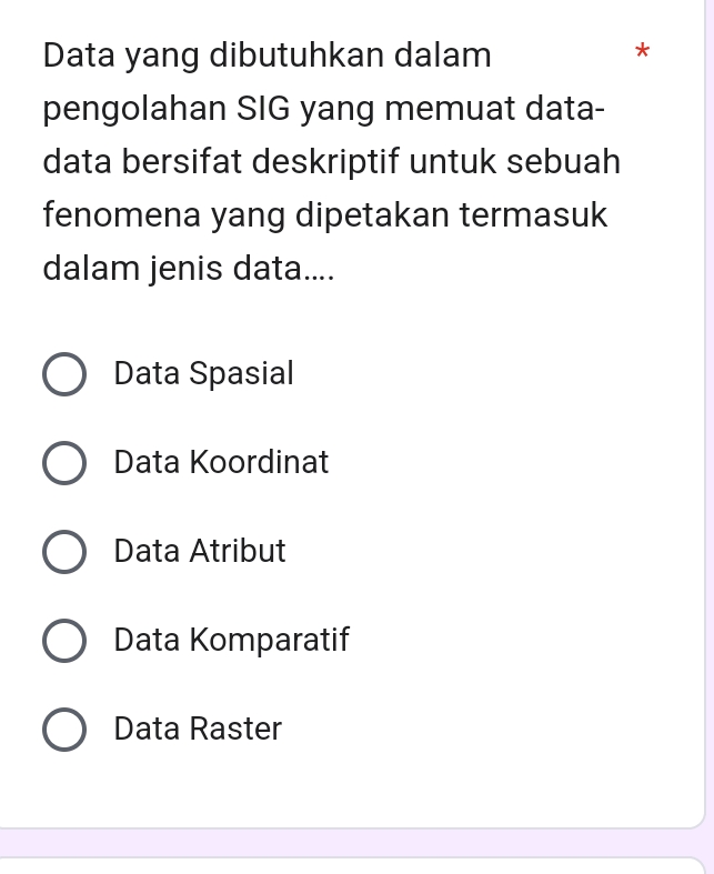 Data yang dibutuhkan dalam pengolahan SIG | StudyX