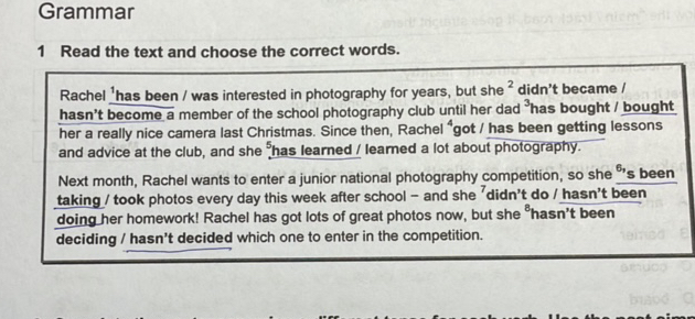 Read the text and choose the correct words | StudyX