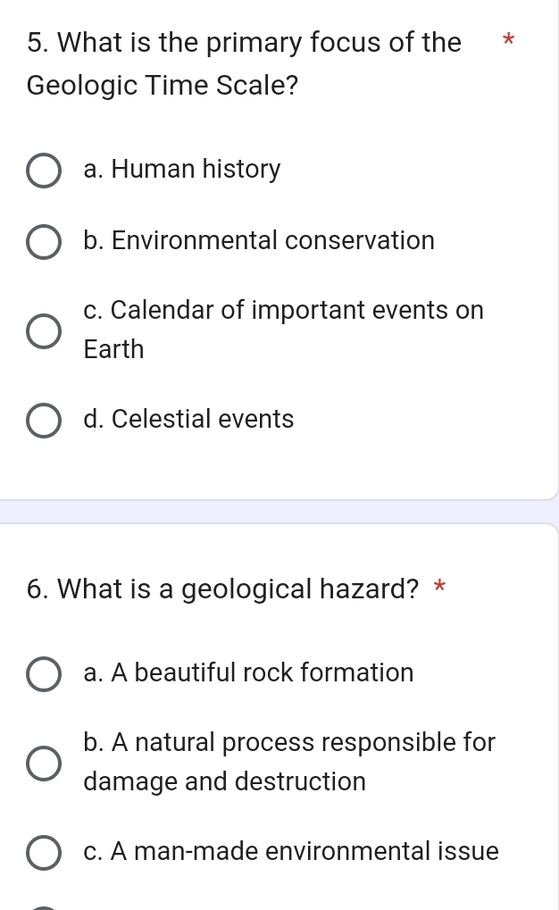 5 What is the primary focus of the Geologic | StudyX