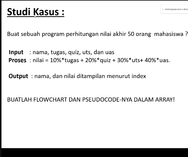 Studi Kasus Buat sebuah program perhitungan | StudyX