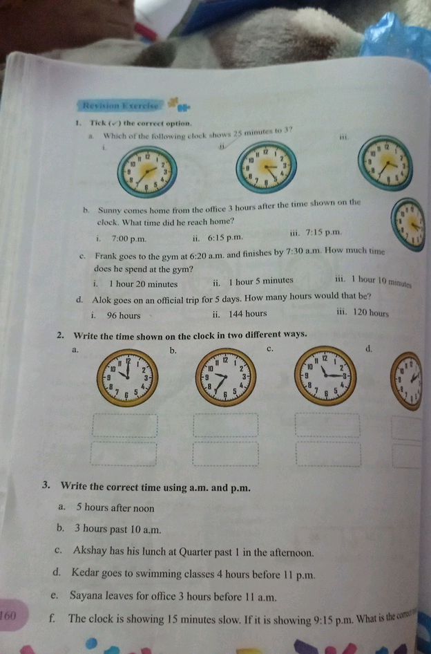 Revision Exercise 1 Tick () the correct | StudyX