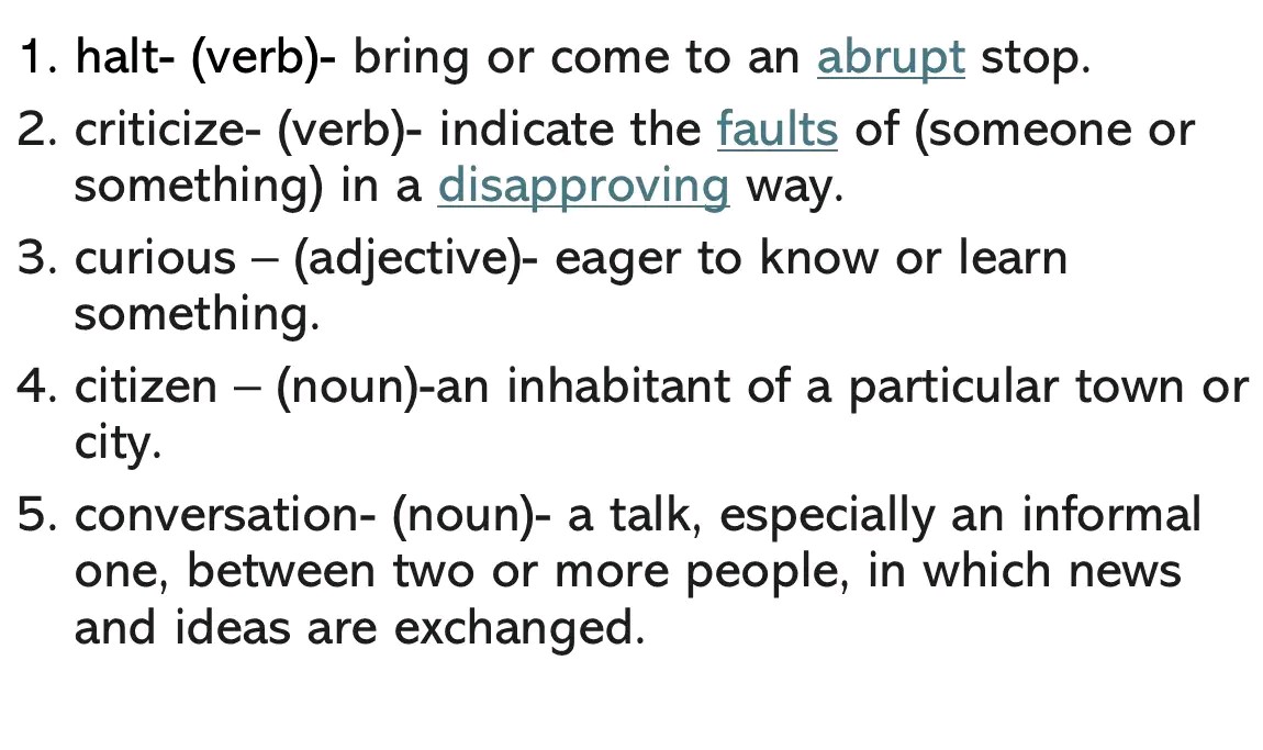 1 halt- (verb)- bring or come to an abrupt | StudyX