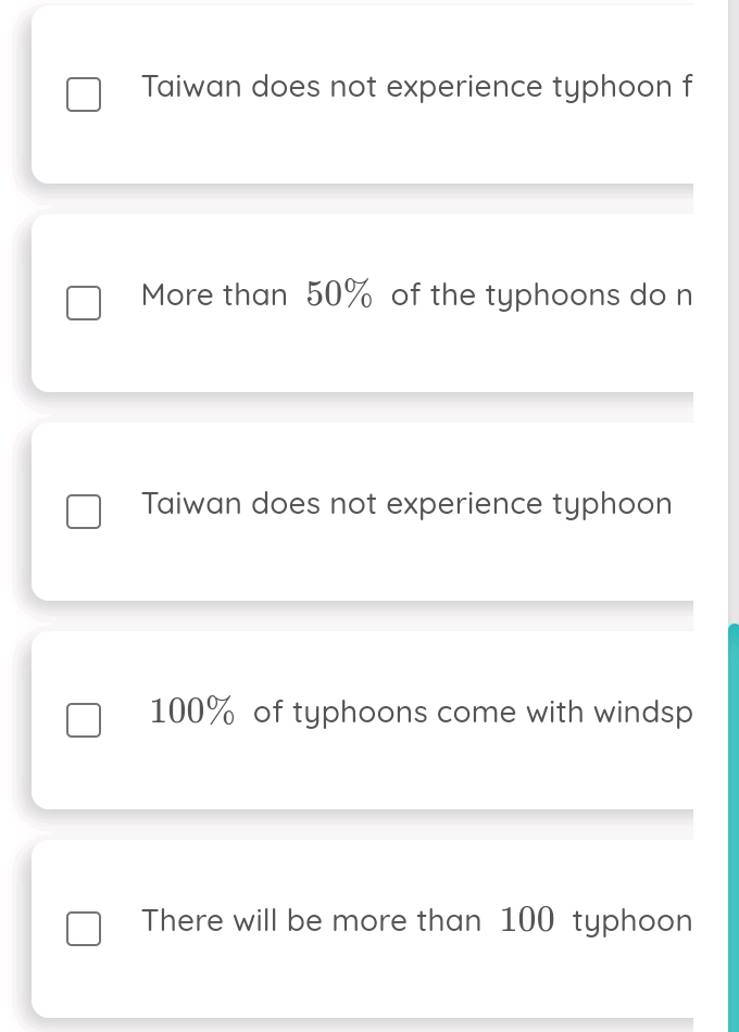 Taiwan does not experience typhoon f More | StudyX