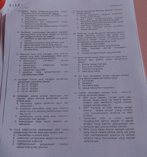 21 Berikut adalah komponen-komponen Sistem | StudyX