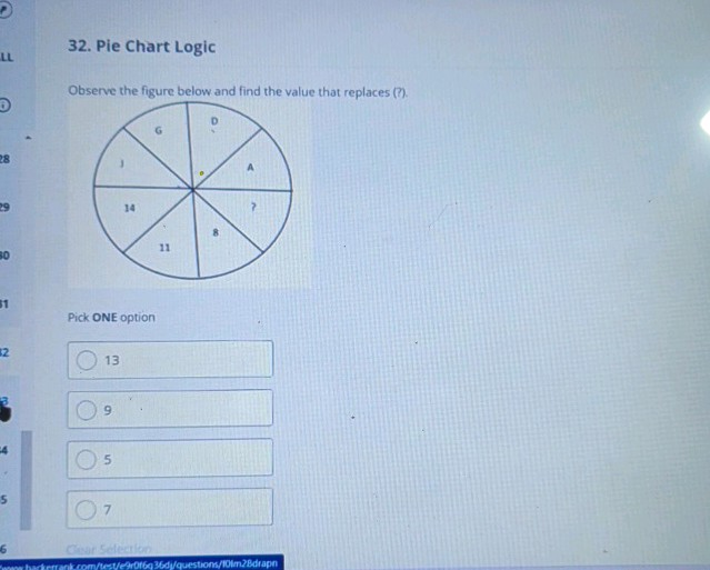 32 Pie Chart Logic Observe the figure below | StudyX