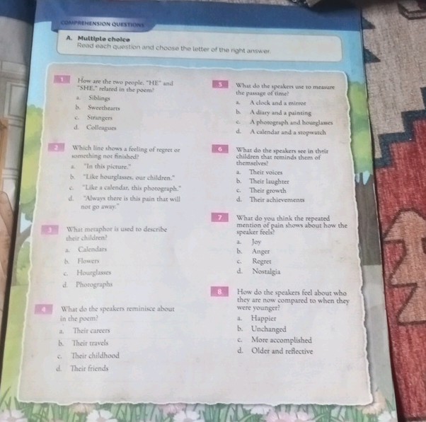 COMPREHENSION QUESTIONS A Multiple choice | StudyX