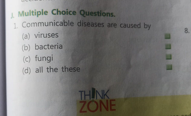 J Multiple Choice Questions 1 Communicable | StudyX