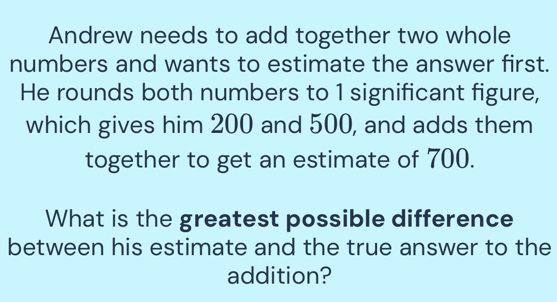 Andrew needs to add together two whole | StudyX