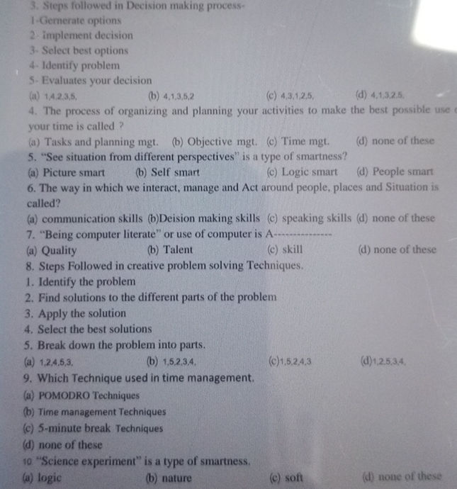 3 Steps followed in Decision making process- | StudyX
