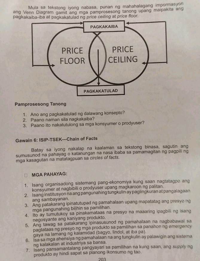 Mula sa tekstong iyong nabasa punan ng | StudyX