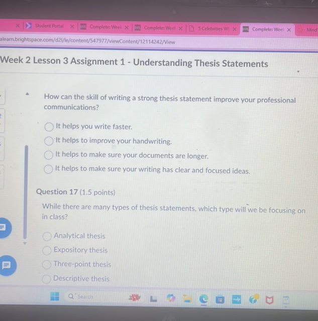 Week 2 Lesson 3 Assignment 1 - Understanding | StudyX
