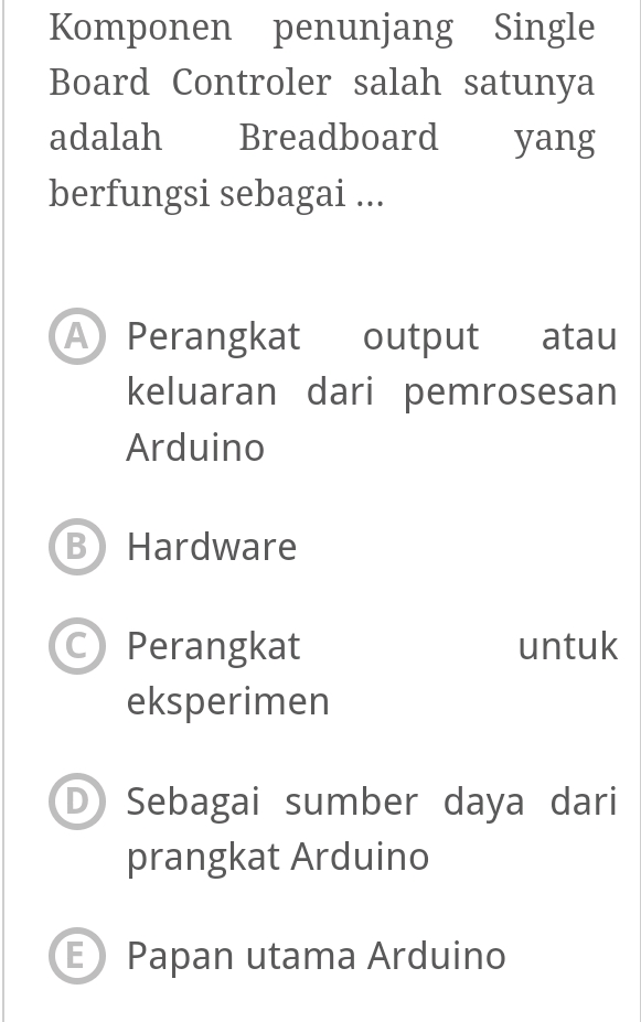 Komponen penunjang Single Board Controler | StudyX