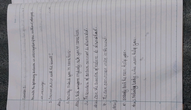 Rewrite the following sentences in | StudyX