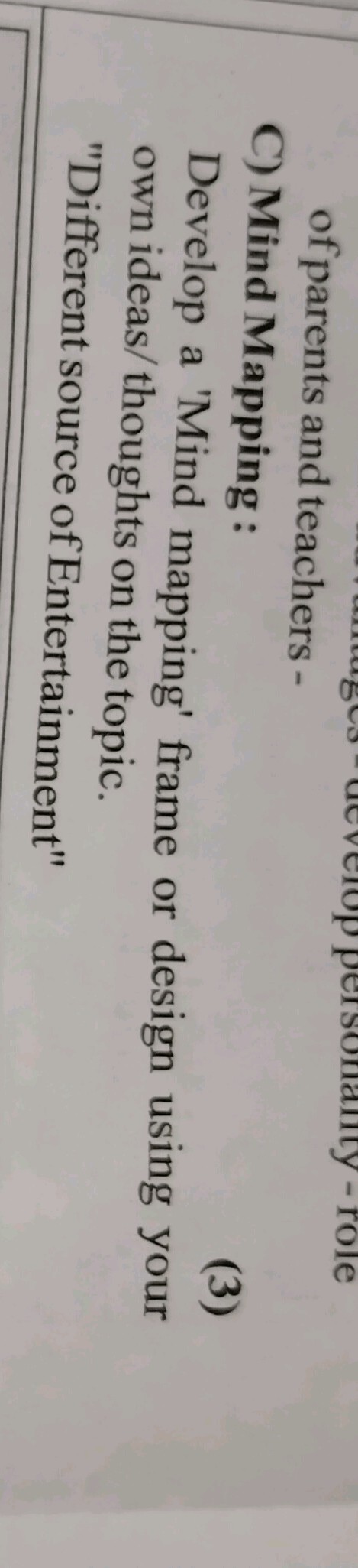 C) Mind Mapping (3) Develop a Mind mapping | StudyX