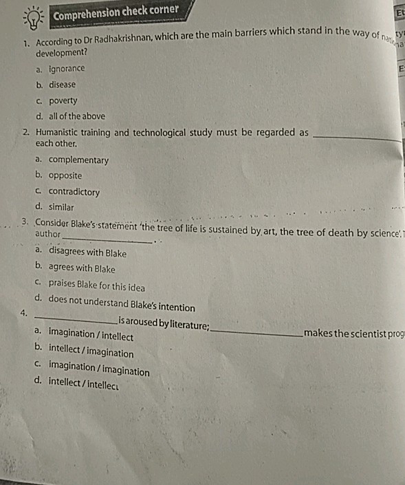 Comprehension check corner 1 According to Dr | StudyX
